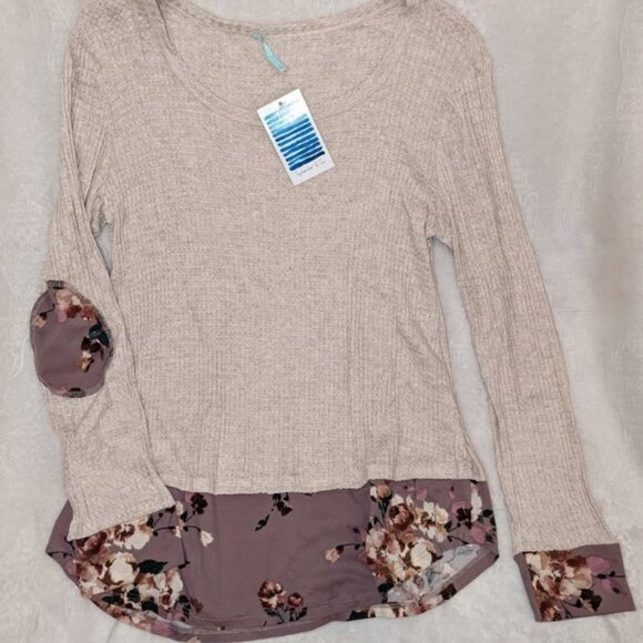 P.S. Kate | Tops | Nwt Ps Kate Long Sleeve Cream Color Waffle Top With ...
